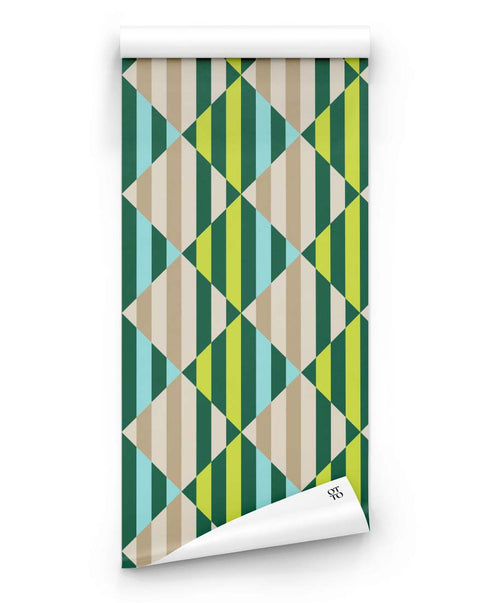 Diamond Stripe Geometric Wallpaper – Otto Studio