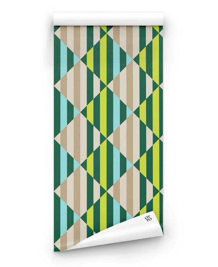 Diamond Stripe Geometric Wallpaper – Otto Studio